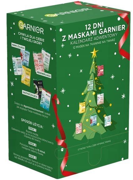 GARNIER MASKI NA TWARZ KALENDARZ ADWENTOWY 12SZT 13373072780