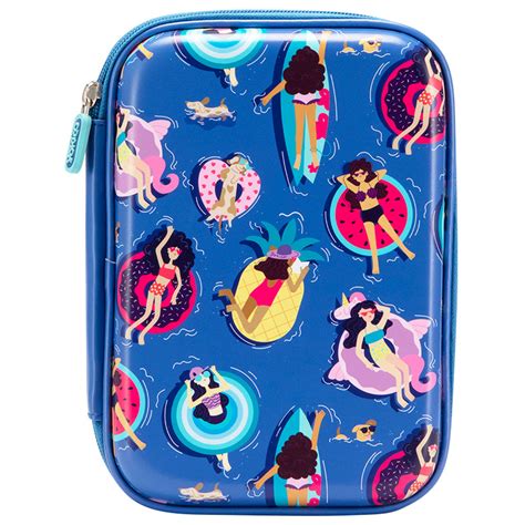 Summer Fun Dbl Hardshell Pencil Case Yokico