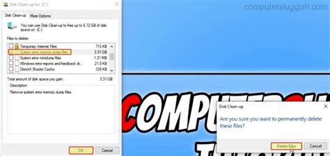 Delete Memory Dump Files Using Disk Cleanup In Windows 10