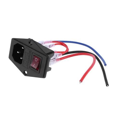 220v 110v 10a Power Supply Switch Ac Power Outlet Switch With Fuse And