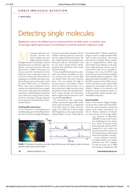 Pdf Detecting Single Molecules