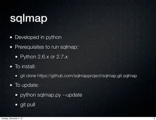 Sql Injection With Sqlmap PPT