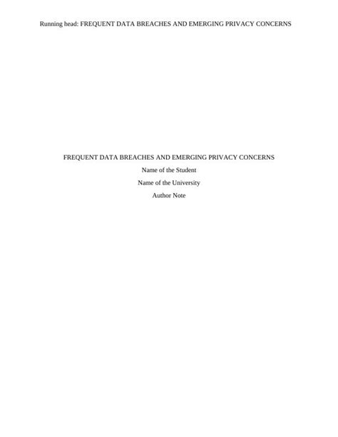 Prn101a Understanding Data Breaches And Privacy Impact