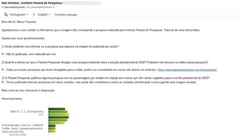 É Falso Que Pesquisa Mostra Que Bolsonaro Lidera Disputa Presidencial