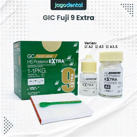 Jual Dental Gic Fuji 9 Extra A2 A3 A35 Kemasan Besar Shopee Indonesia