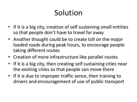 Reducing Traffic Congestion