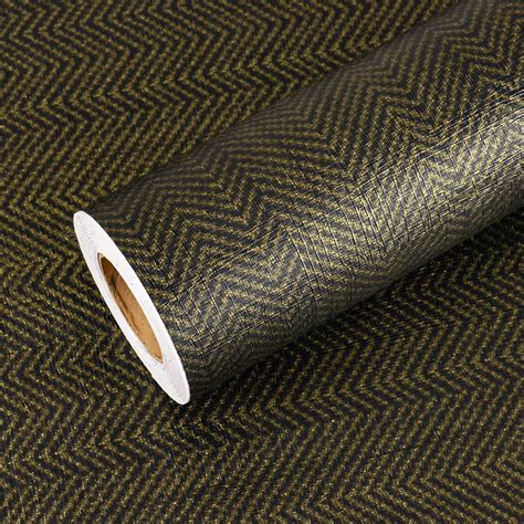 Veelike Black Gold Grasscloth Wallpaper Veelike