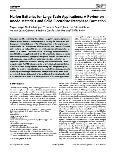 pdf na‐ion batteries for large scale applications a review on anode