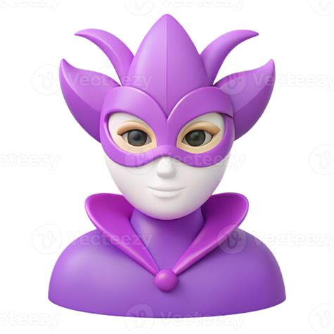 Purple Masked 3d Character Illustration 52572595 Png