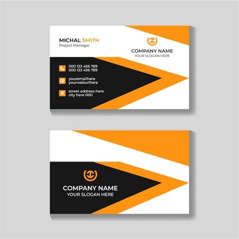 Premium Vector Modern Minimalist Business Card Template Design