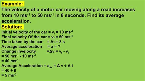 Acceleration And Equations Of Motion 1st Ppt