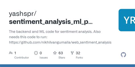 GitHub Yashspr Sentiment Analysis Ml Part The Backend And ML Code For Sentiment Analysis