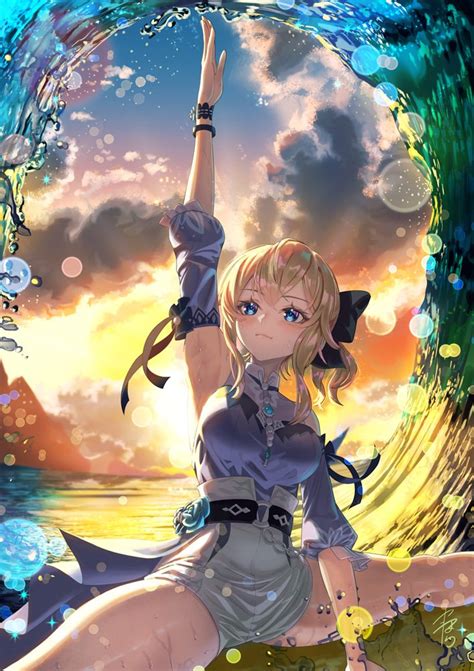 琴 ジン 原神 「ジンさんは結構手が痛くなった記憶 今までで作画カロリーmaxの作品上げようぜ 」 やわはら ローソンプリント販売中のイラスト