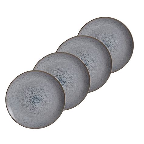 Grey Reactive Glaze Dinner Plate Set Of 4 George At Asda