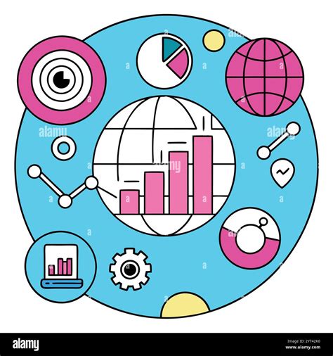 Global Data Analysis And Insights Vector Illustration For Business