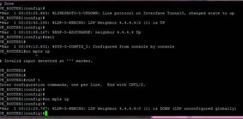 The Enabling Of MPLS The Figure 9 Below Shows The Disenabling Of MPLS Download Scientific