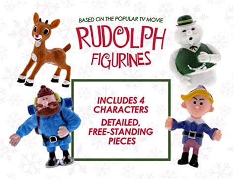 Rudolph The Red Nosed Reindeer Christmas Figurines 4 Pieces 2 Inch
