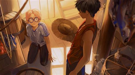 Monkey D Luffy And Koby One Piece Drawn By Siimka Danbooru