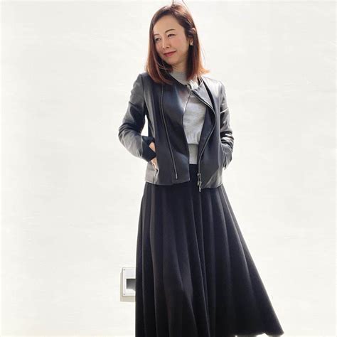 宮崎宣子さんのインスタグラム写真 宮崎宣子instagram 「コートをしまって、 ライダース登場。 なんだか春🌷🌷🌷 を感じますね