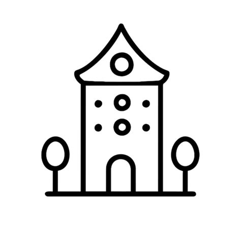 Premium Vector Building Icon Outline