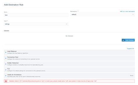 Istio Destination Rule Subset Should Not Be Required · Issue 25513