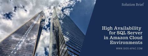 Solution Brief High Availability For Sql Server In Amazon Cloud
