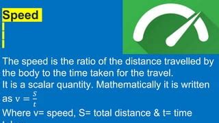 Basics Of Kinematics Scalar Vector Sindh Board Physics PPTX Physics Science