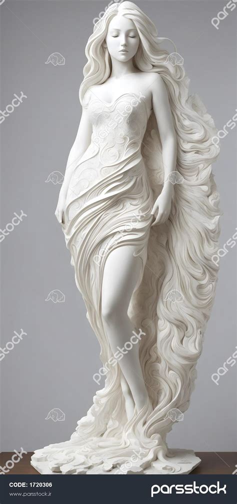 تصویرسازی زن زیبا در مجسمه سنگی 1720306
