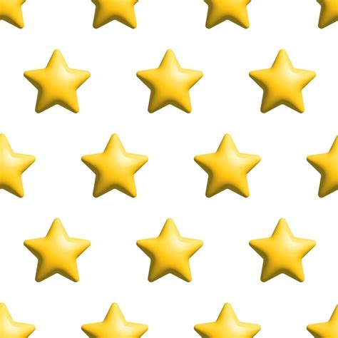 Patrón sin costuras con estrellas doradas 3d estrellas amarillas con