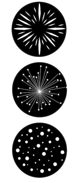 premium vector festive patterned fireworks exploding in different shapes