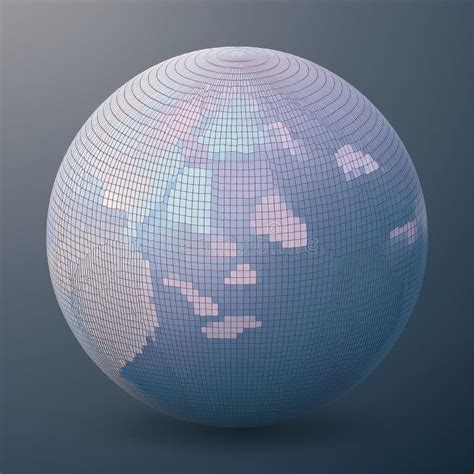 3d Render Of An Abstract Geometric Sphere With A Mosaic Tile Pattern