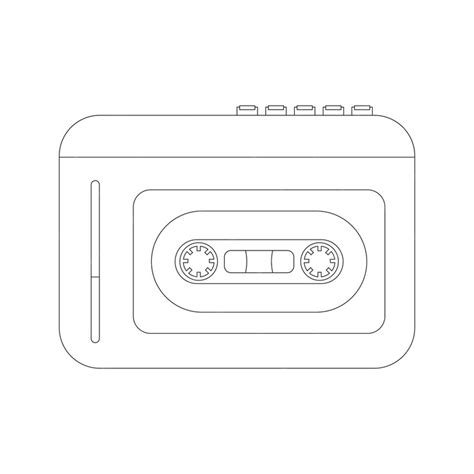 Premium Vector Vintage Cassette Player From The 80s 90s Production
