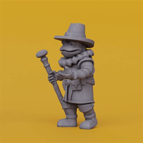 3d Printable Bullywug Frog Noble By Vectorminiatures