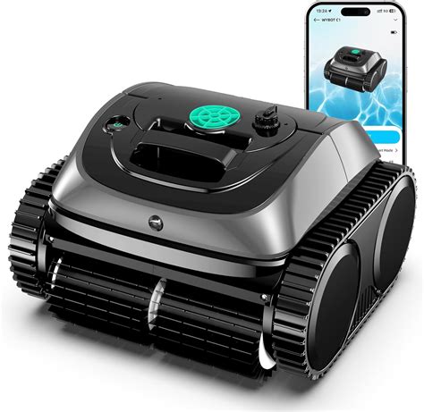 Wybot C1 Robotic Pool Cleaner With App Controlandwaterline Cleaning Gray