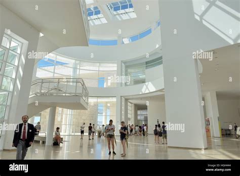 Visitors In Hall Of J Paul Getty Museum The Getty Los Angeles