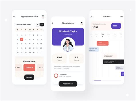 doc user interface app design by taras migulko on dribbble