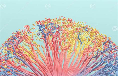Point Explode Array With Dynamic Emitted Particles 3d Technology