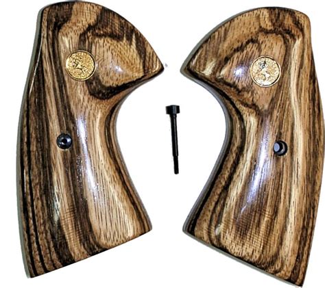 Colt Python 2020 Or Original Python Target Style Zebrawood Grips With Medallions