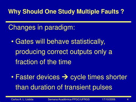 Ppt Dealing With Multiple Simultaneous Faults In Future Technologies Powerpoint Presentation