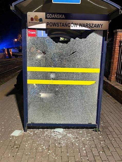 Zniszczył wiatę na ulicy Gdańskiej w Bydgoszczy Strzelił w szybę z