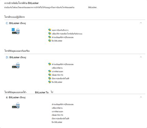 การเข้ารหัสลับไดรฟ์ด้วย Bitlocker ฝ่ายสนับสนุนของ Microsoft