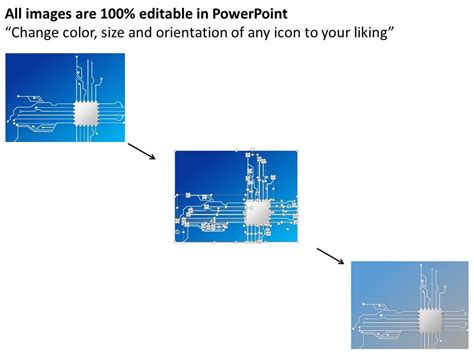 Printed Circuit Board PCB With CPU Chip Icon For Chip Design EDA Ppt Slides PowerPoint