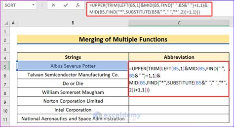 How To Apply Abbreviation Using Formula In Excel ExcelDemy