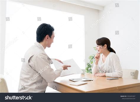 Businessman Shows Design Plan Customer Stock Photo 1553291837 Shutterstock