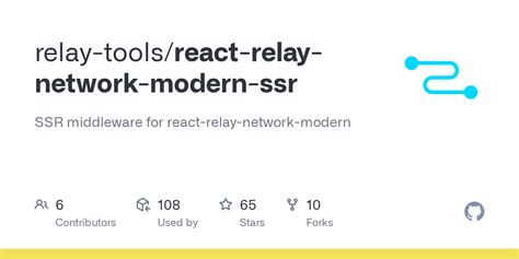 Github Relay Toolsreact Relay Network Modern Ssr Ssr Middleware For