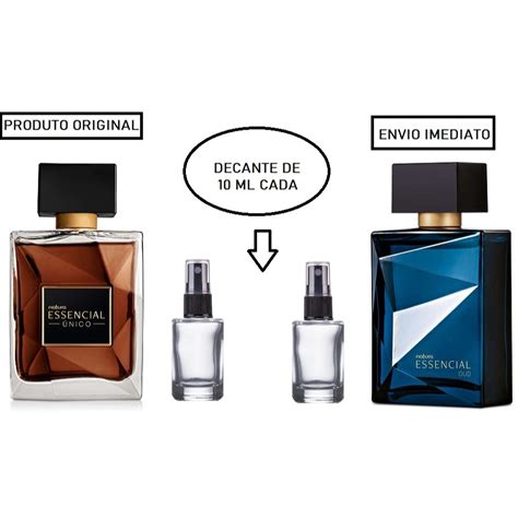 2 Perfumes Natura Decante De 10 Ml Cada Essencial Oud E Essecial Unico
