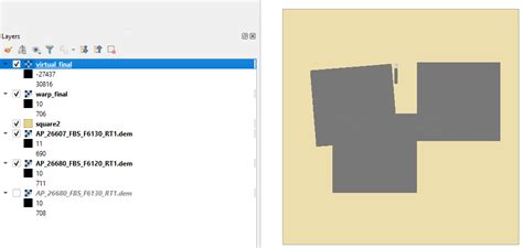 Can T Join Multiple DEMs Using QGIS Build Virtual Raster If They Span CRS S Geographic