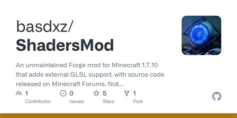 GitHub Basdxz ShadersMod