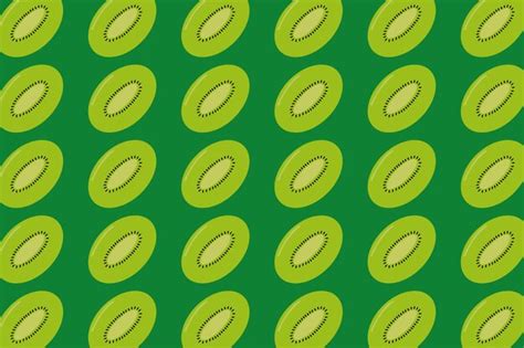 Premium Vector Seamless Pattern Of Kiwi Slices