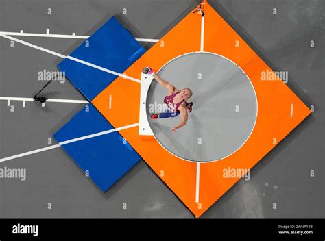 Usas Maggie Ewen In Action During The Womens Shot Put During Day One